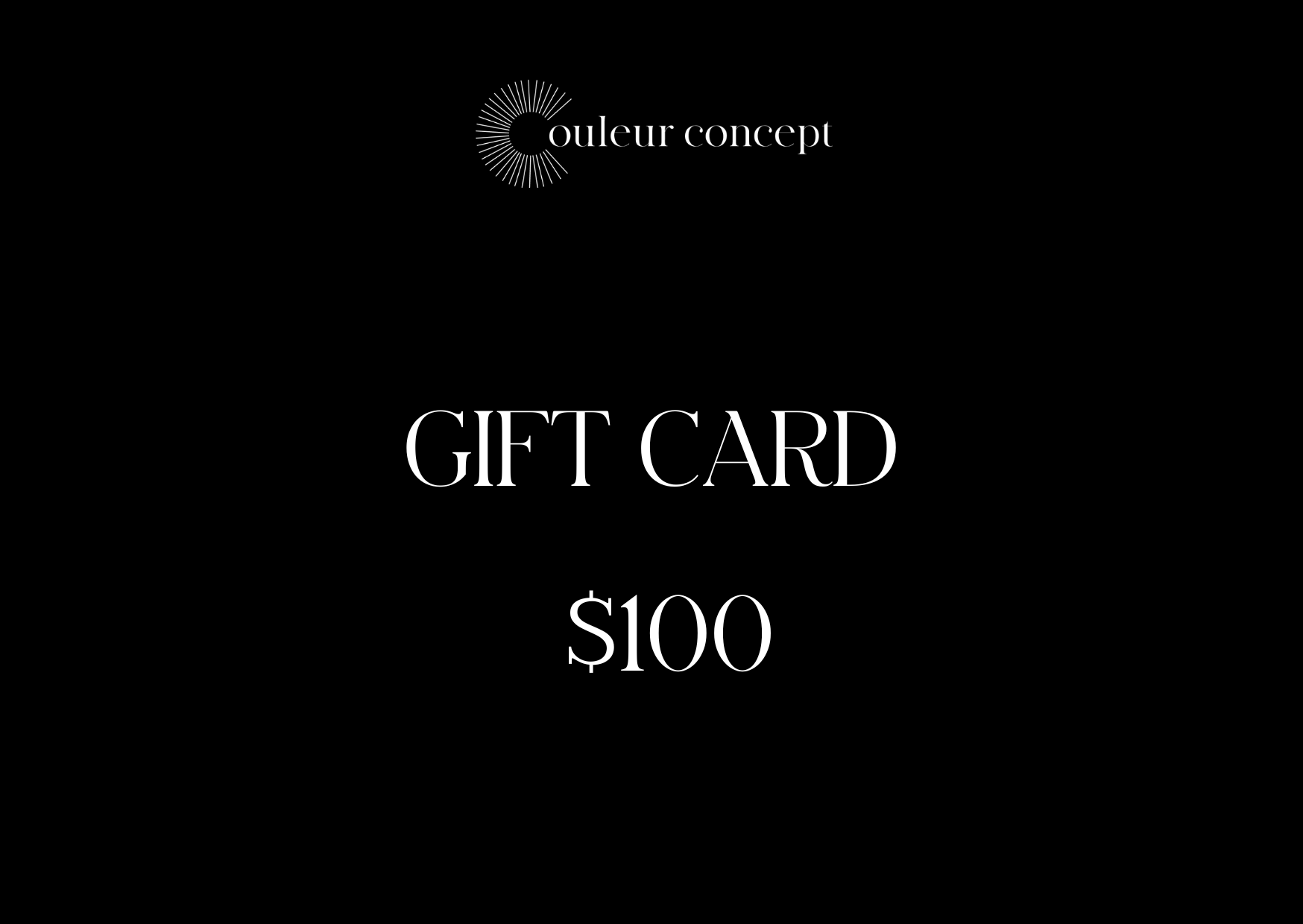GIFT CARDS – Couleur Concept